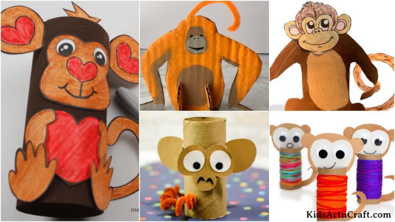 Monkey Cardboard Crafts For Kids - Kids Art & Craft