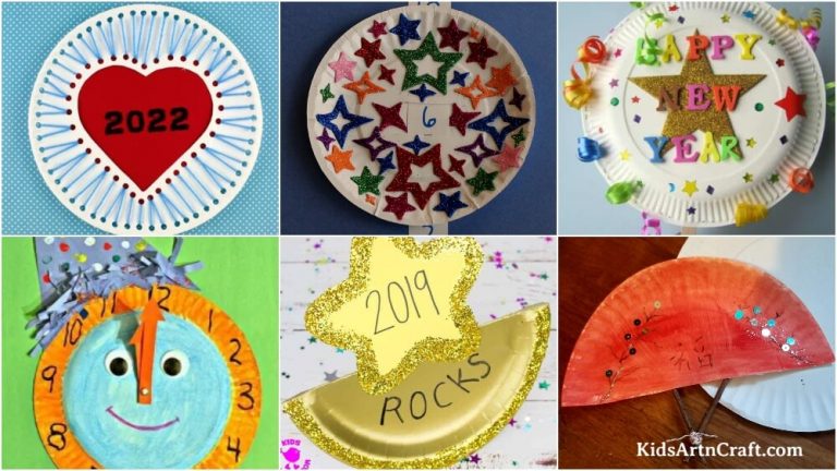 New Year Paper Plate Crafts for Kids - Kids Art & Craft