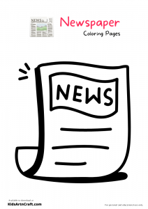 Newspaper Coloring Pages For Kids-Free Printable - Kids Art & Craft