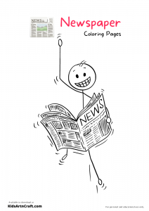 Newspaper Coloring Pages For Kids-Free Printable - Kids Art & Craft