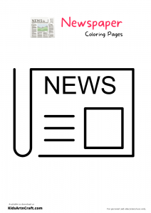 Newspaper Coloring Pages For Kids-Free Printable - Kids Art & Craft