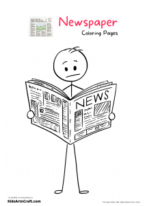 Newspaper Coloring Pages For Kids-Free Printable - Kids Art & Craft