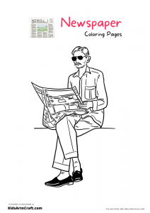 Newspaper Coloring Pages For Kids-Free Printable - Kids Art & Craft