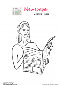 Newspaper Coloring Pages For Kids-Free Printable - Kids Art & Craft