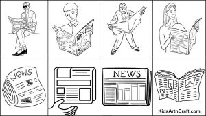 Newspaper Coloring Pages For Kids-Free Printable - Kids Art & Craft