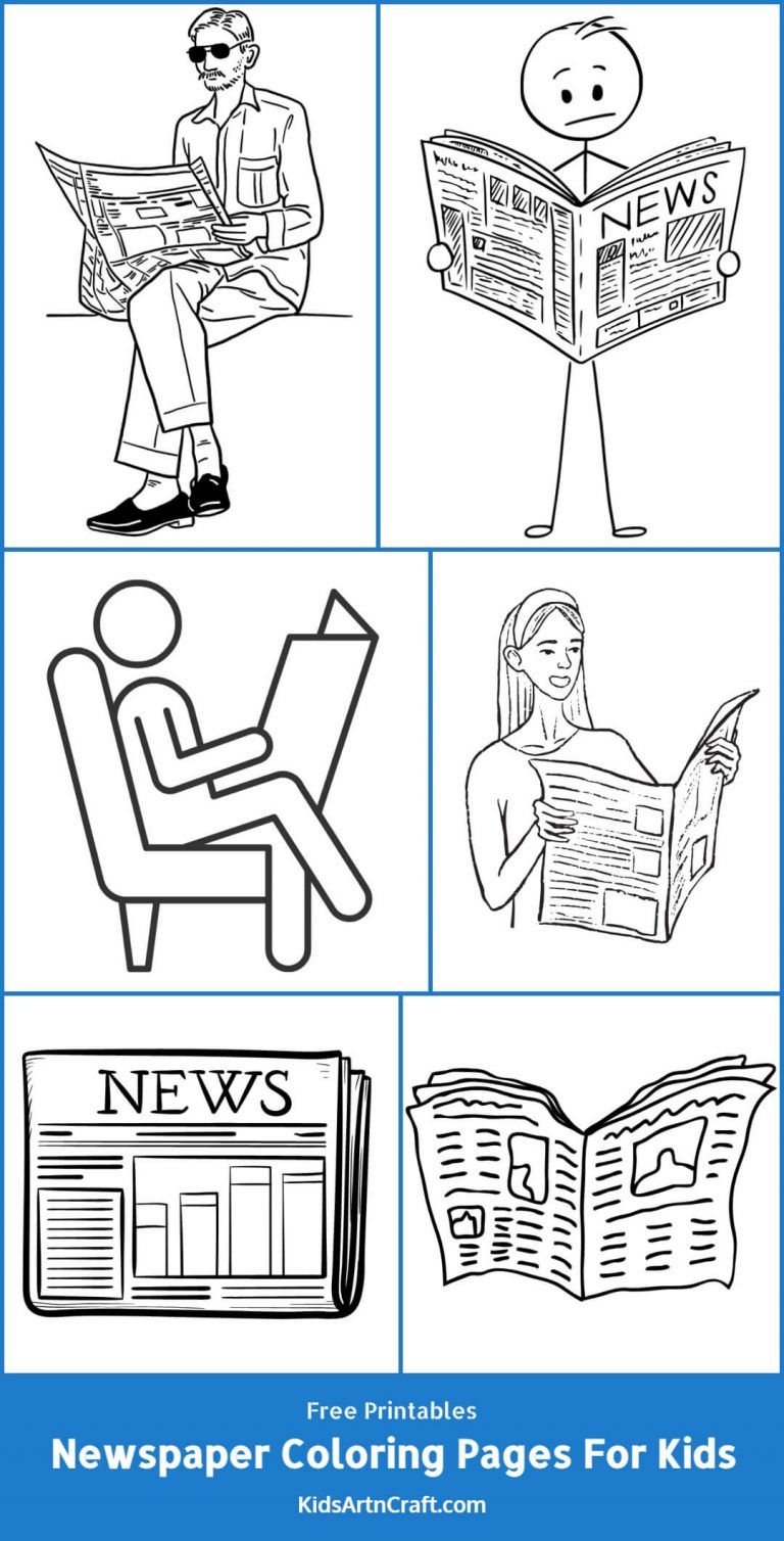 Newspaper Coloring Pages For Kids-Free Printable - Kids Art & Craft