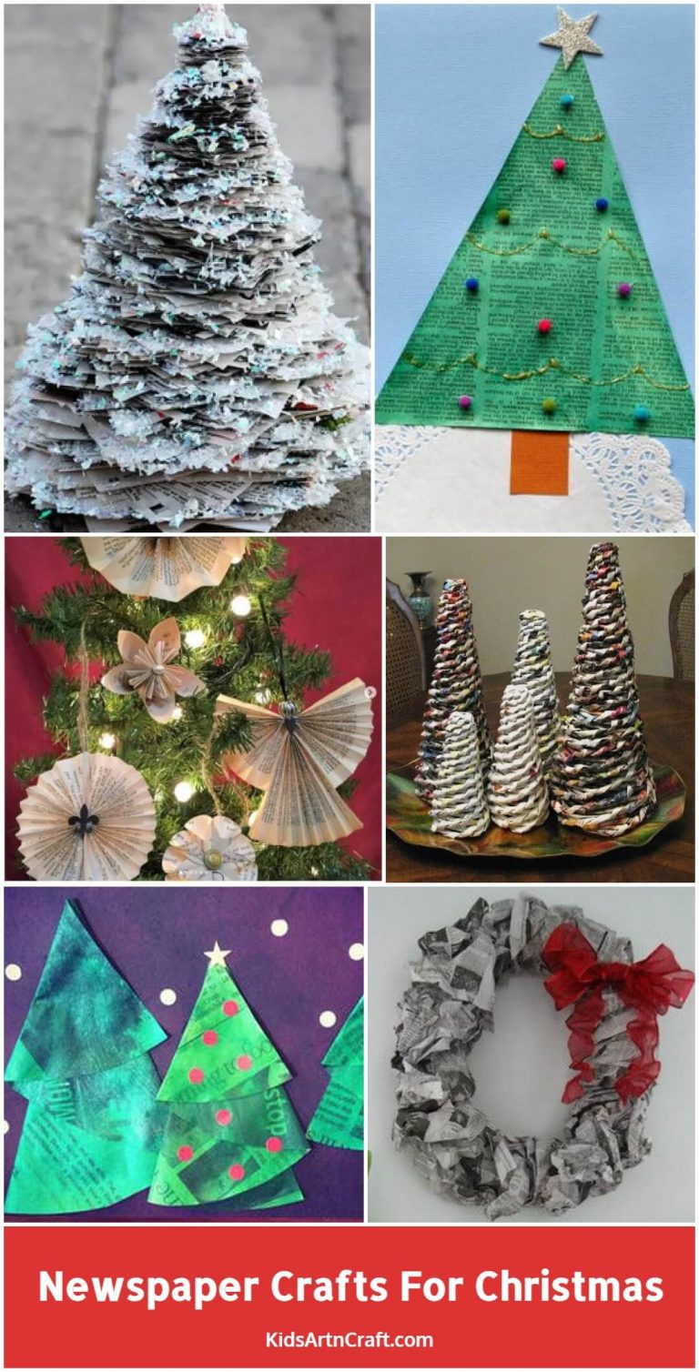 Newspaper Crafts for Christmas - Kids Art & Craft