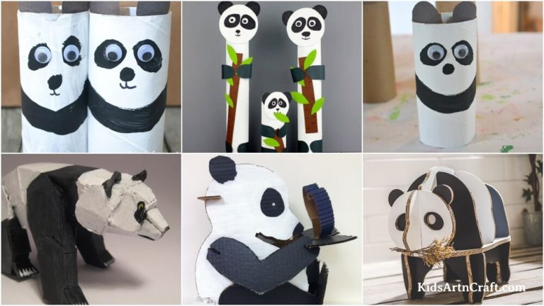 Panda Cardboard Crafts for Kids - Kids Art & Craft