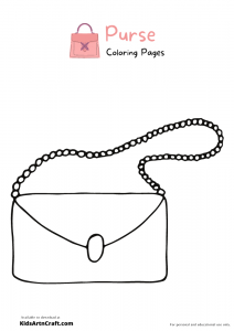 Purse Coloring Pages For Kids – Free Printable - Kids Art & Craft