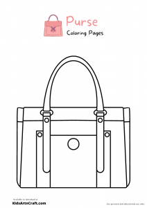 Purse Coloring Pages For Kids – Free Printable - Kids Art & Craft