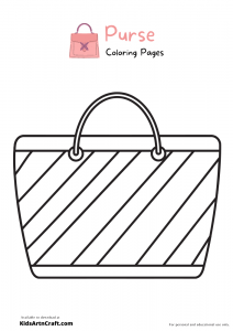 Purse Coloring Pages For Kids - Free Printable - Kids Art & Craft