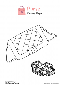 Purse Coloring Pages For Kids - Free Printable - Kids Art & Craft