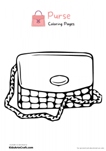 Purse Coloring Pages For Kids - Free Printable - Kids Art & Craft