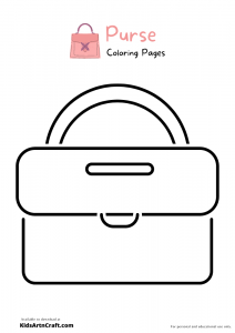 Purse Coloring Pages For Kids - Free Printable - Kids Art & Craft