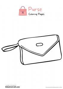 Purse Coloring Pages For Kids – Free Printable - Kids Art & Craft