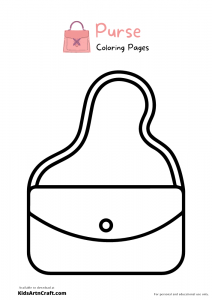 Purse Coloring Pages For Kids – Free Printable - Kids Art & Craft