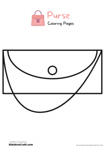 Purse Coloring Pages For Kids – Free Printable - Kids Art & Craft