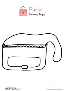 Purse Coloring Pages For Kids - Free Printable - Kids Art & Craft