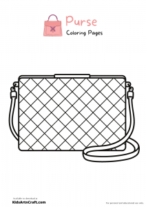 Purse Coloring Pages For Kids - Free Printable - Kids Art & Craft