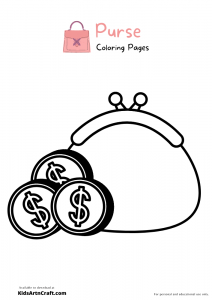 Purse Coloring Pages For Kids – Free Printable - Kids Art & Craft
