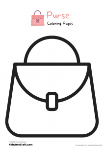 Purse Coloring Pages For Kids – Free Printable - Kids Art & Craft