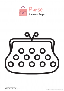 Purse Coloring Pages For Kids - Free Printable - Kids Art & Craft