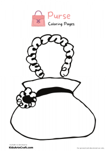 Purse Coloring Pages For Kids – Free Printable - Kids Art & Craft