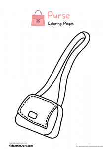 Purse Coloring Pages For Kids – Free Printable - Kids Art & Craft