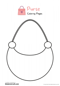 Purse Coloring Pages For Kids – Free Printable - Kids Art & Craft