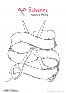 Scissors Coloring Pages For Kids - Free Printable - Kids Art & Craft