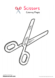 Scissors Coloring Pages For Kids - Free Printable - Kids Art & Craft