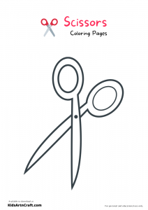 Scissors Coloring Pages For Kids - Free Printable - Kids Art & Craft