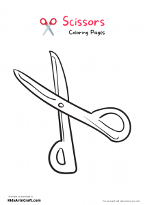 Scissors Coloring Pages For Kids - Free Printable - Kids Art & Craft