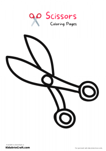 Scissors Coloring Pages For Kids - Free Printable - Kids Art & Craft