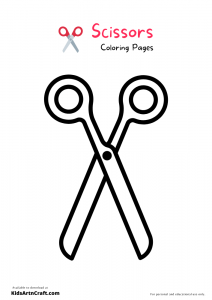 Scissors Coloring Pages For Kids - Free Printable - Kids Art & Craft