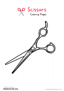Scissors Coloring Pages For Kids - Free Printable - Kids Art & Craft