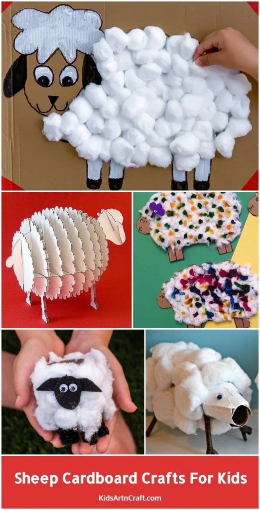 Sheep Cardboard Crafts for Kids - Kids Art & Craft