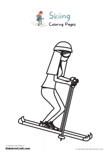 Skiing Coloring Pages For Kids – Free Printables - Kids Art & Craft
