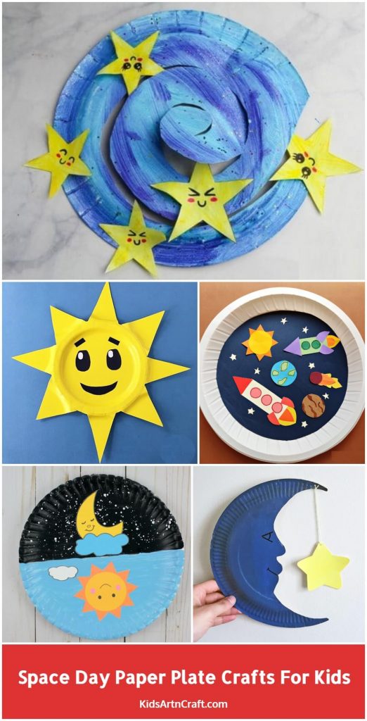 Space Day Paper Plate Crafts for Kids - Kids Art & Craft