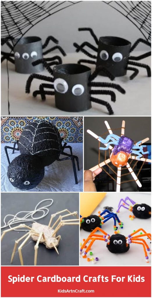 Spider Cardboard Crafts for Kids - Kids Art & Craft