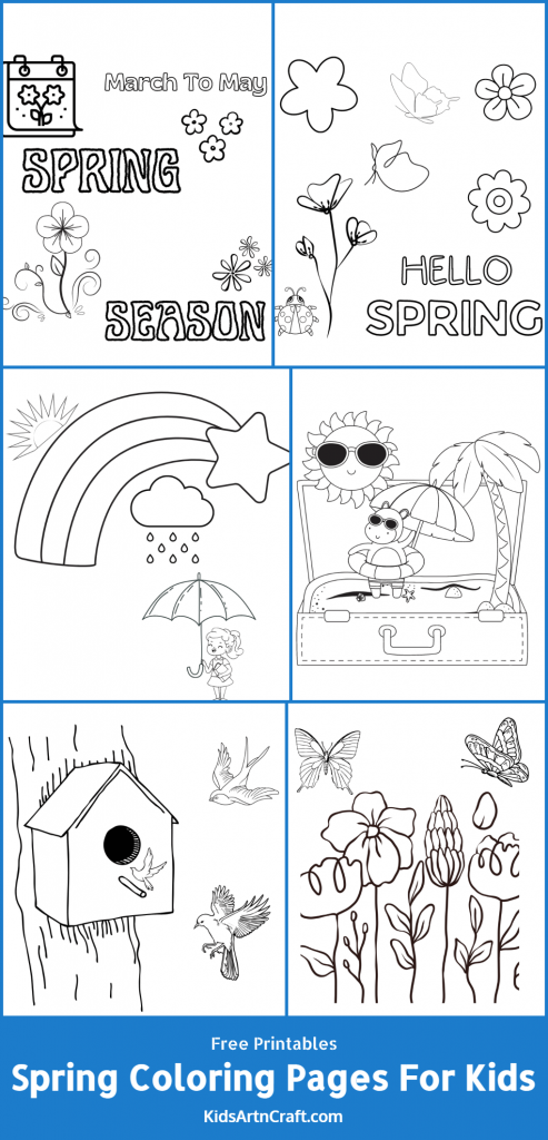 Spring Coloring Pages For Kids – Free Printables - Kids Art & Craft