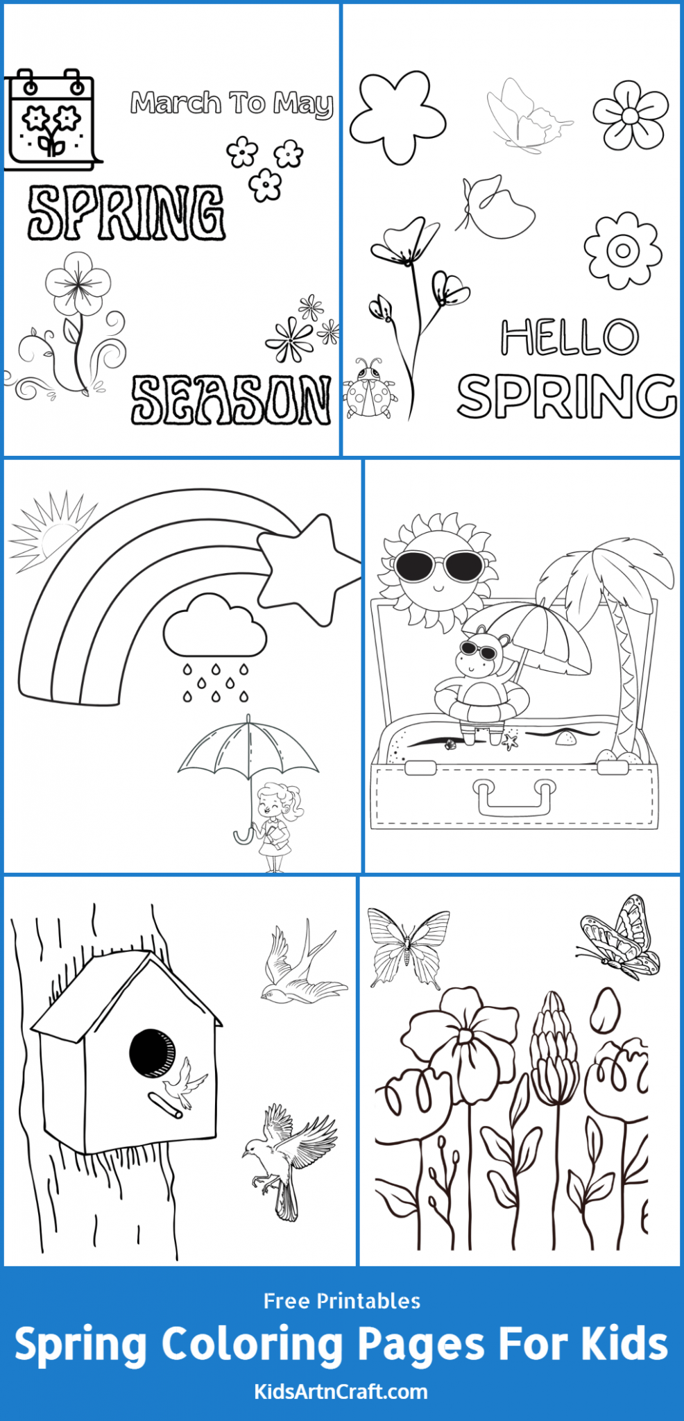 Spring Coloring Pages For Kids – Free Printables - Kids Art & Craft