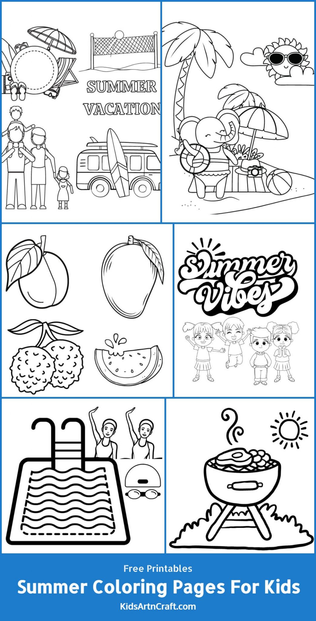 Summer Coloring Pages For Kids – Free Printables - Kids Art & Craft