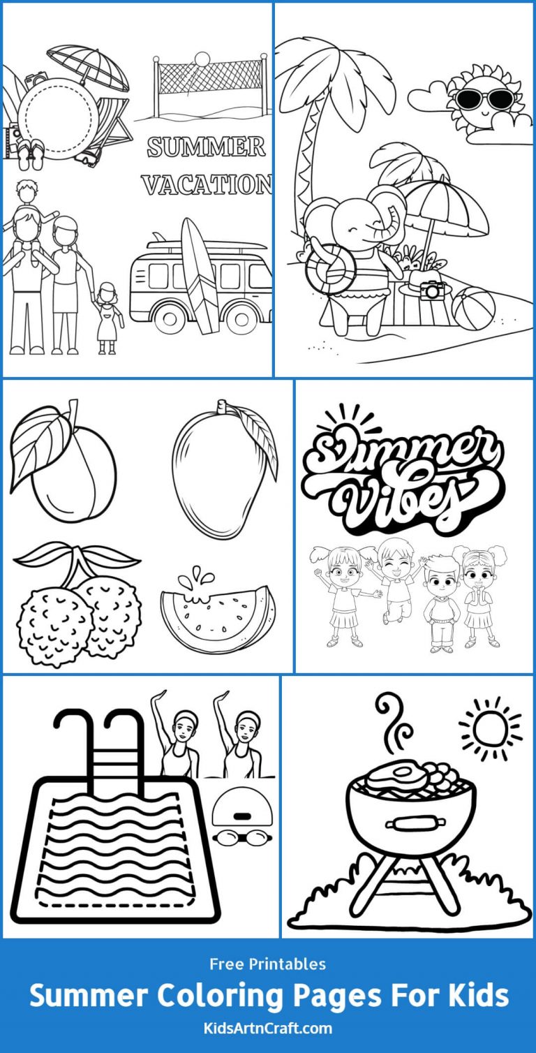 Summer Coloring Pages For Kids – Free Printables - Kids Art & Craft