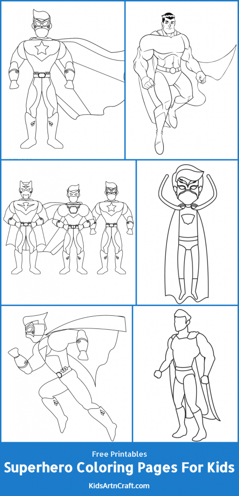 Superhero Coloring Pages For Kids – Free Printables - Kids Art & Craft