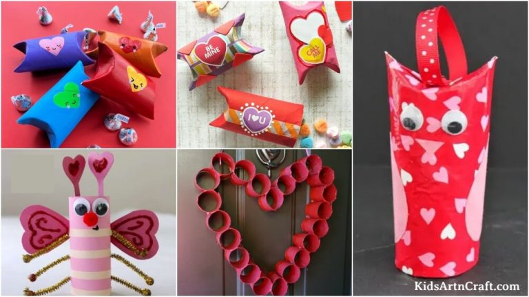 Toilet Paper Roll Valentine’s Day Decoration Ideas - Kids Art & Craft