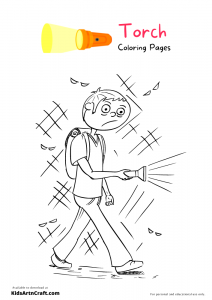 Torch Coloring Pages For Kids-Free Printable - Kids Art & Craft