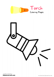 Torch Coloring Pages For Kids-Free Printable - Kids Art & Craft