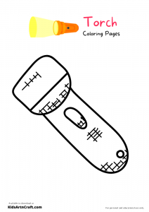Torch Coloring Pages For Kids-Free Printable - Kids Art & Craft