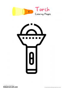 Torch Coloring Pages For Kids-Free Printable - Kids Art & Craft